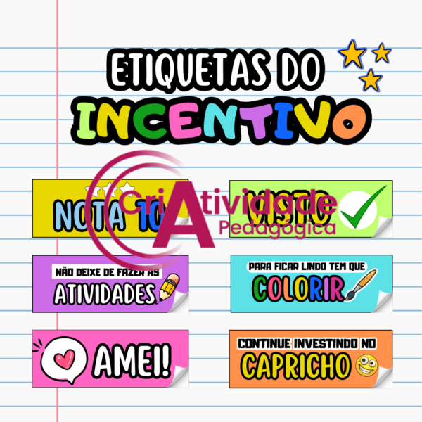 Etiqueta Do Incentivo - Criatividade Pedagógica