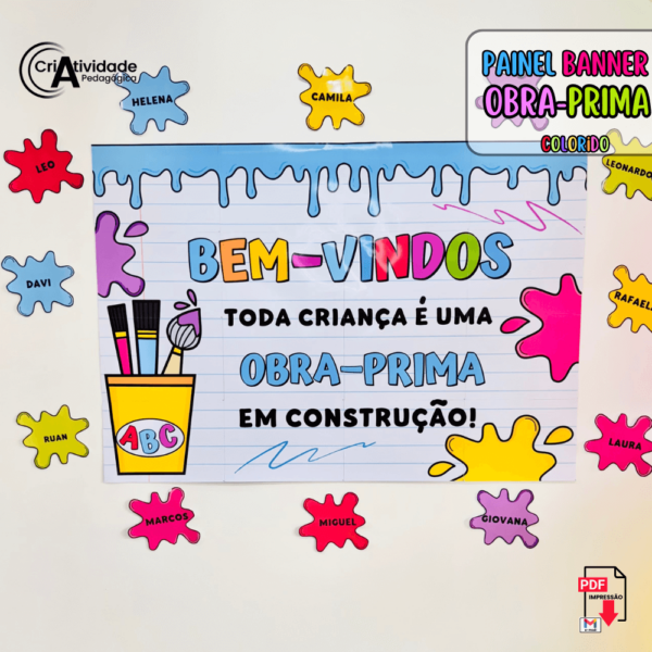 Kit Painéis Completo Obra-Prima Colorido – Criatividade Pedagógica